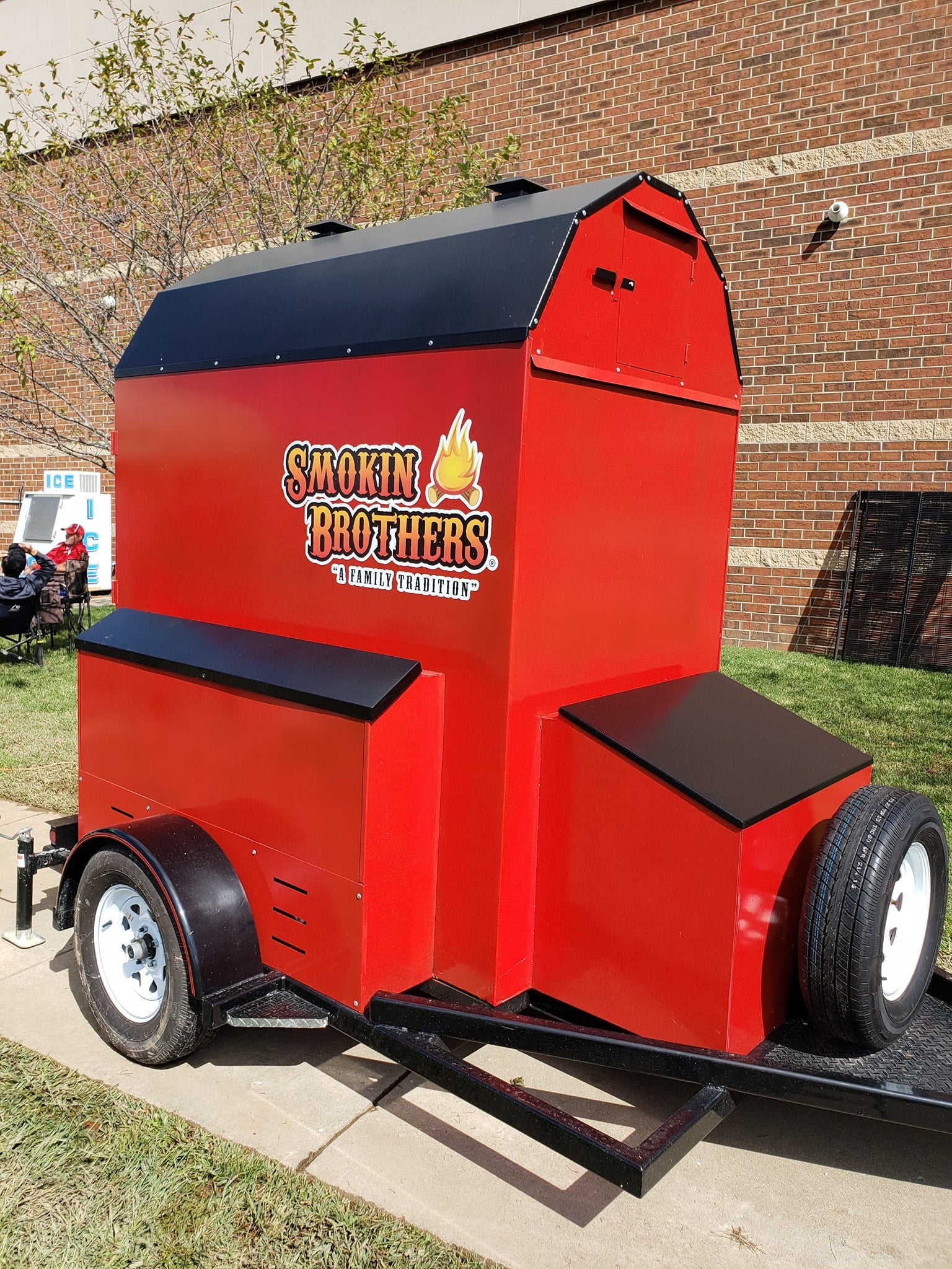 Smokin Brothers Commercial Big Red - Smoker Grill Trailer (Custom Orde ...